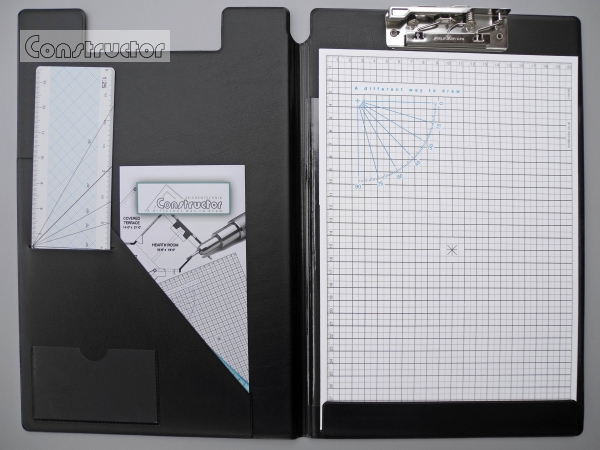 Mappe Clip SET DIN A4 mit Maßstabslineal | Fenster-Hammer.de